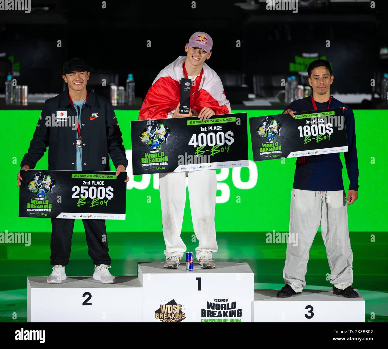 (221022) -- SEOUL, Oct. 22, 2022 (Xinhua) -- B-Boy Gold medalist Philip ...