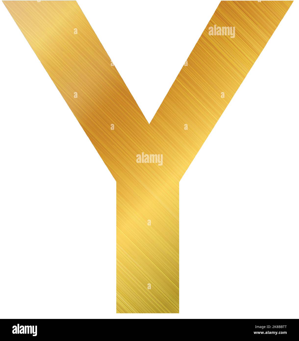 English alphabet, gold texture letter Y on white background - Vector ...