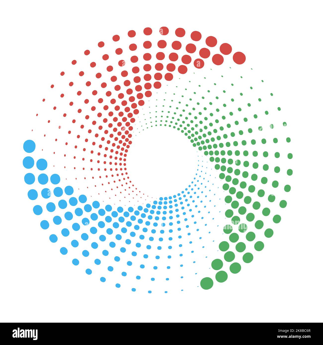 Circle Dotted Colorful Icon Isolated on White Background Stock Photo ...