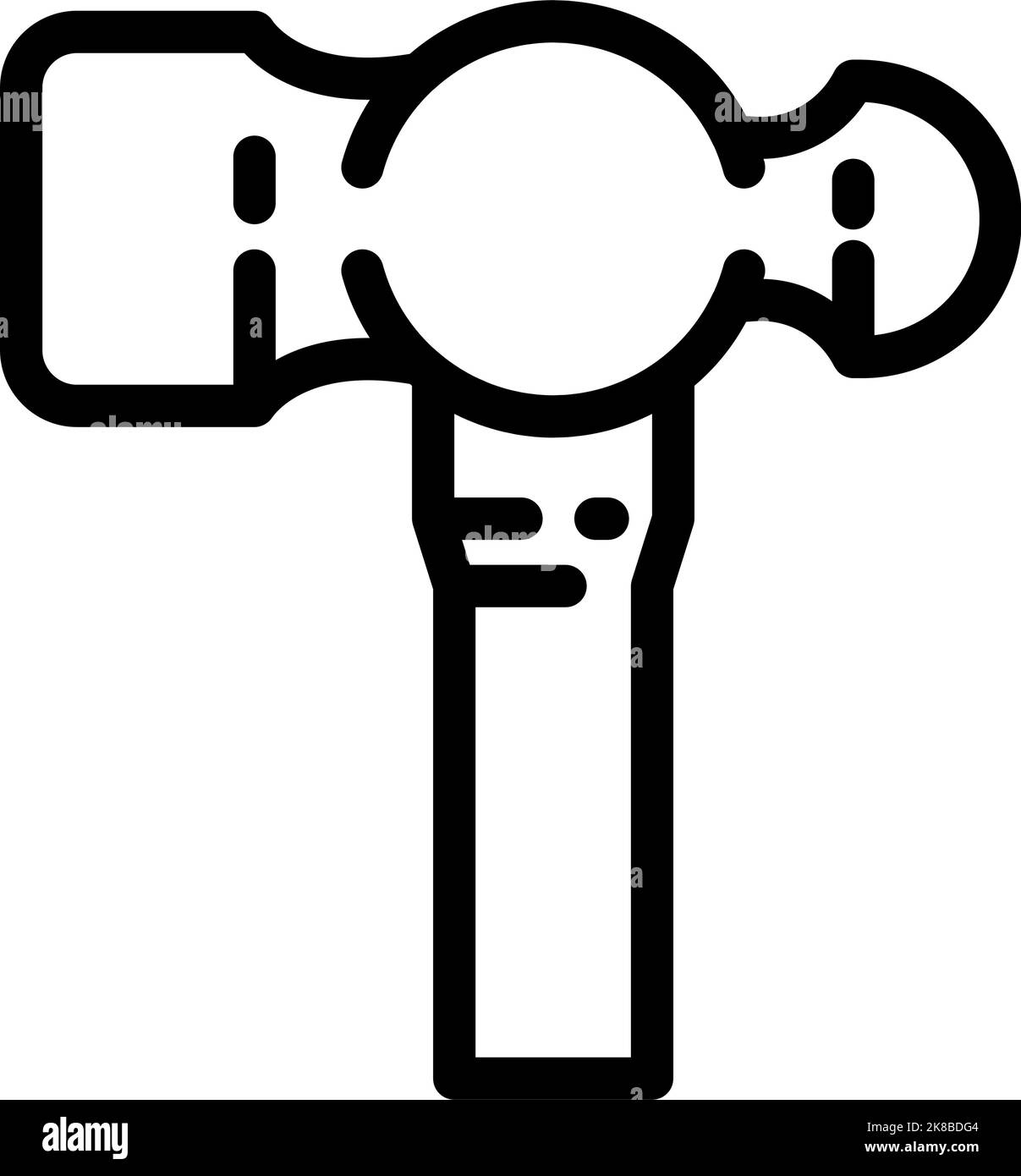 ballpeen hammer line icon vector illustration Stock Vector Image & Art ...