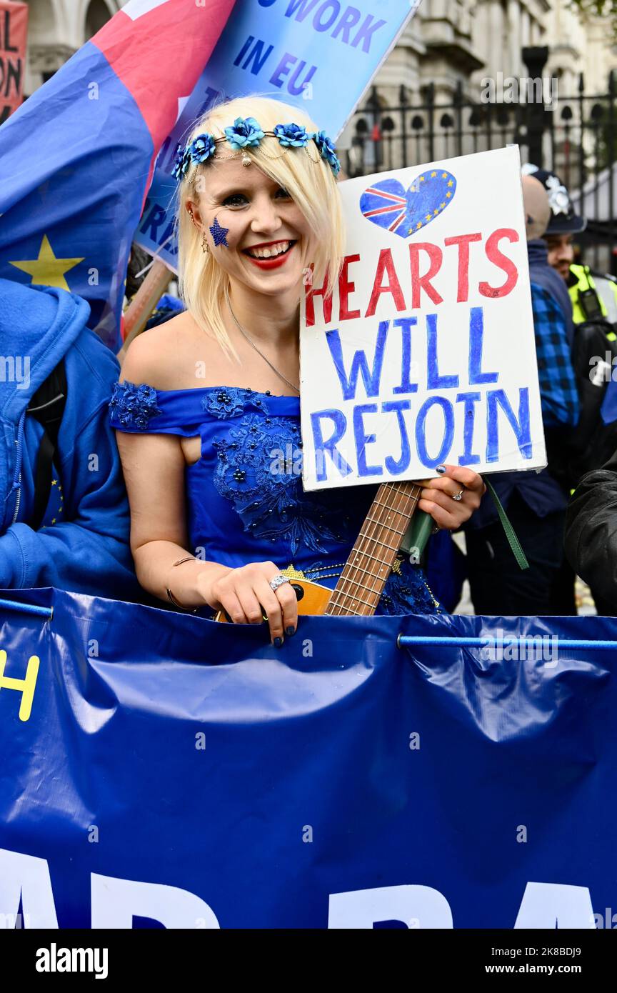 London, UK. Madeleine Kay, Political Activist, National Rejoin March ...