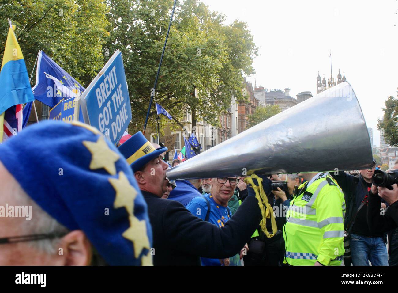 steve bray with loudhailer at the first ever national rejoin the ...