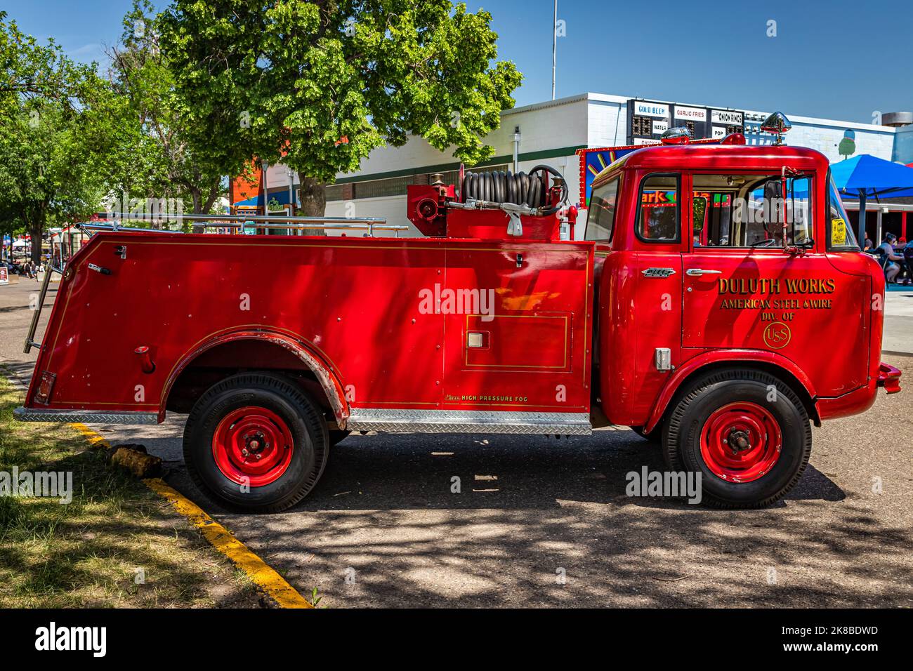 Falcon Heights, MN - June 19, 2022: High perspective side view of a ...