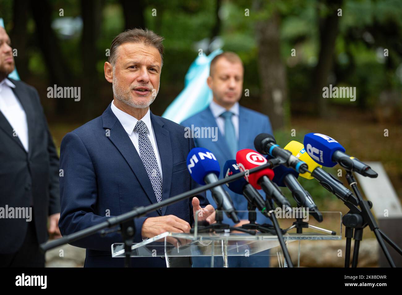 Speaker of the Croatian Parliament Gordan Jandrokovic held a speach ...