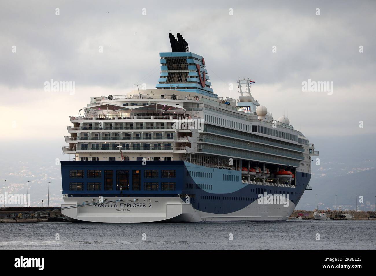 Cruiser Marella Explorer ll sailed into the port of Rijeka, where it is ...