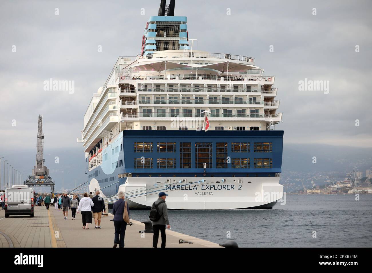 Cruiser Marella Explorer ll sailed into the port of Rijeka, where it is moored at the Mololongo ...