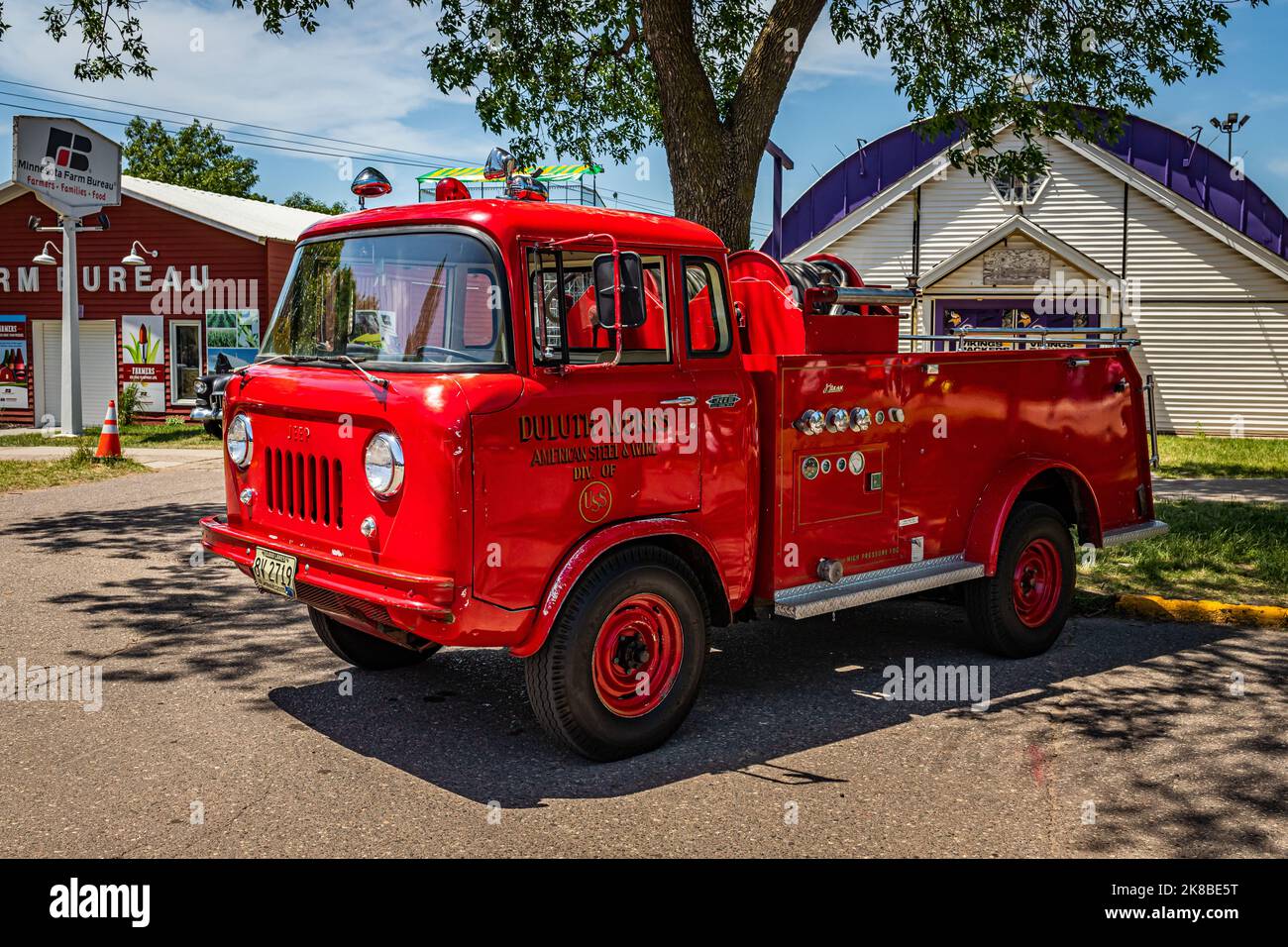 Falcon Heights, MN - June 19, 2022: High perspective front corner view ...