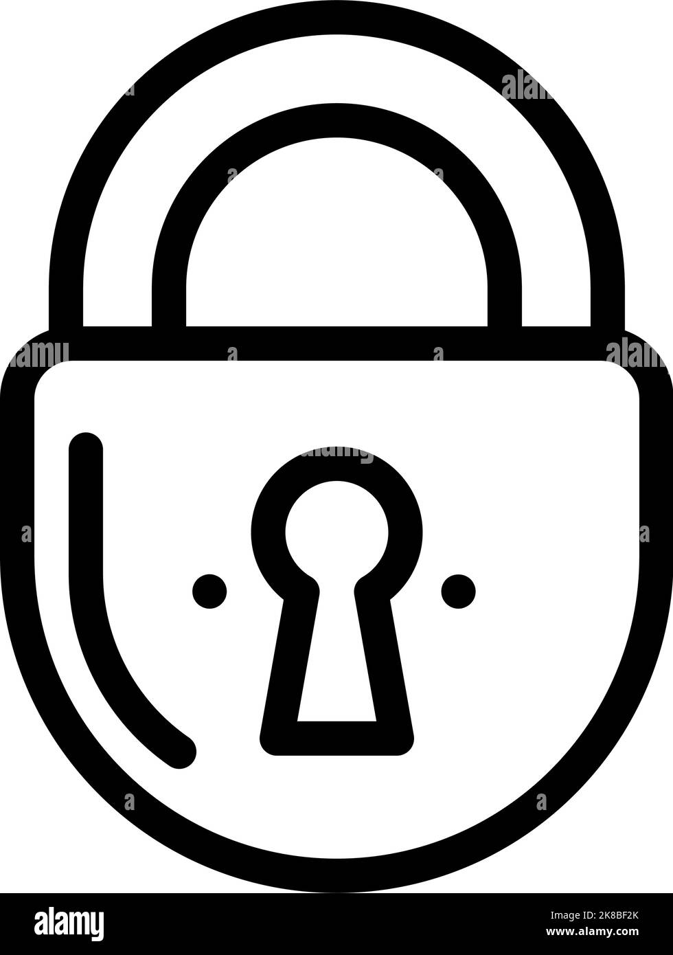 keyhole padlock line icon vector illustration Stock Vector Image & Art ...