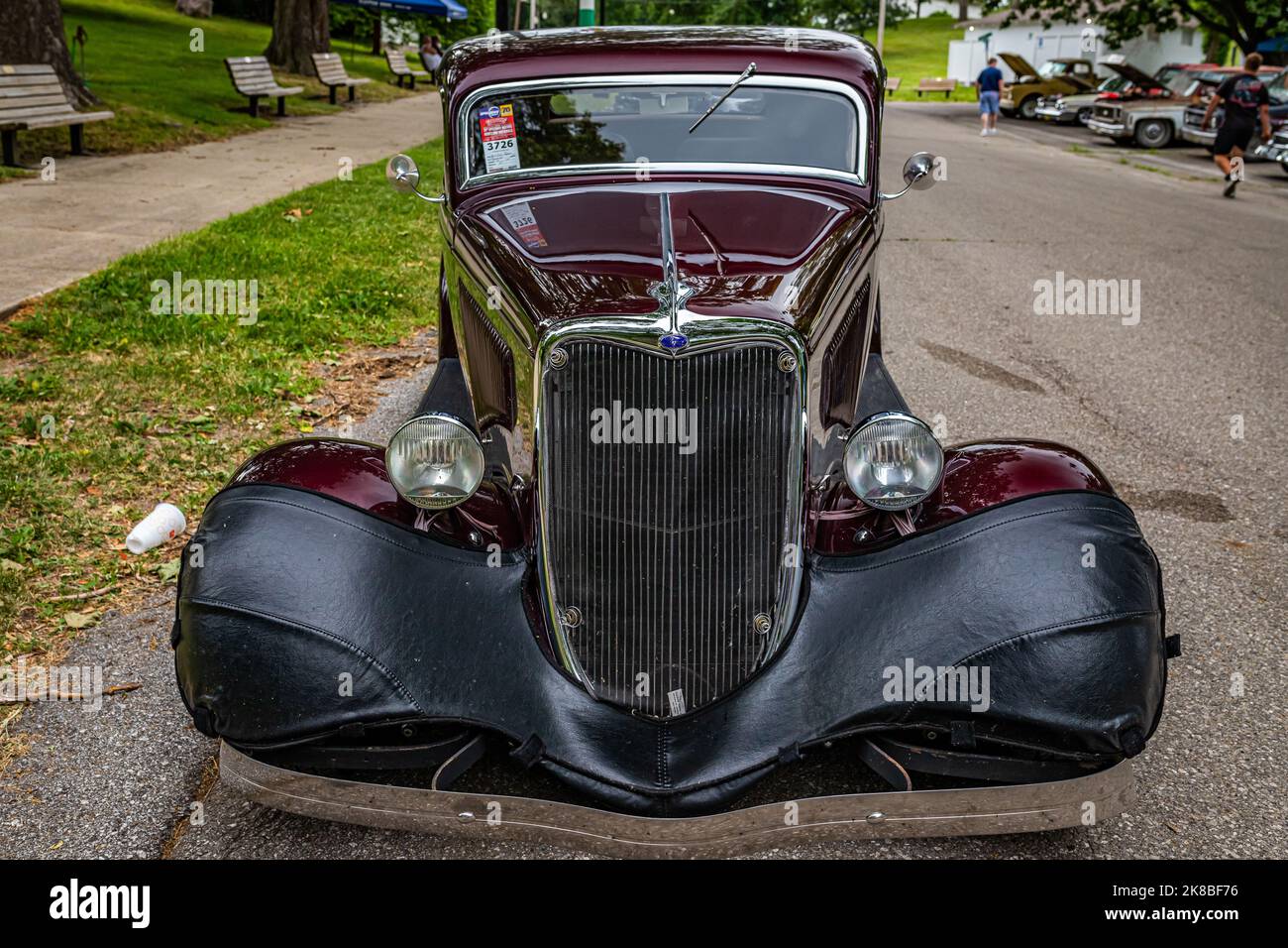 Des Moines, IA - July 01, 2022: High perspective front view of a 1934 ...