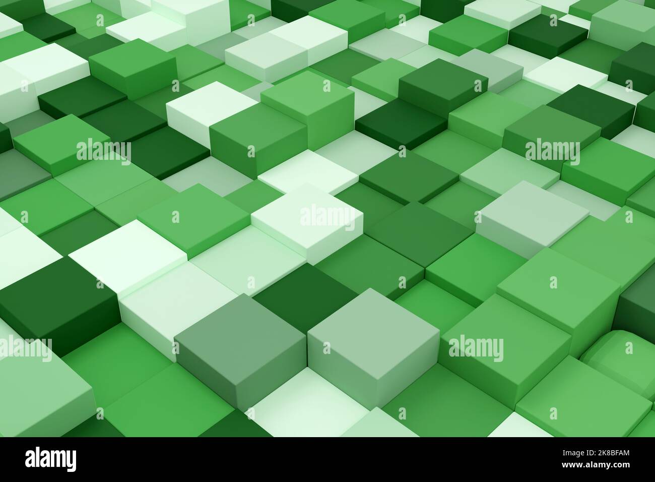 3d rendered abstract green background with square shape wallpaper Stock ...