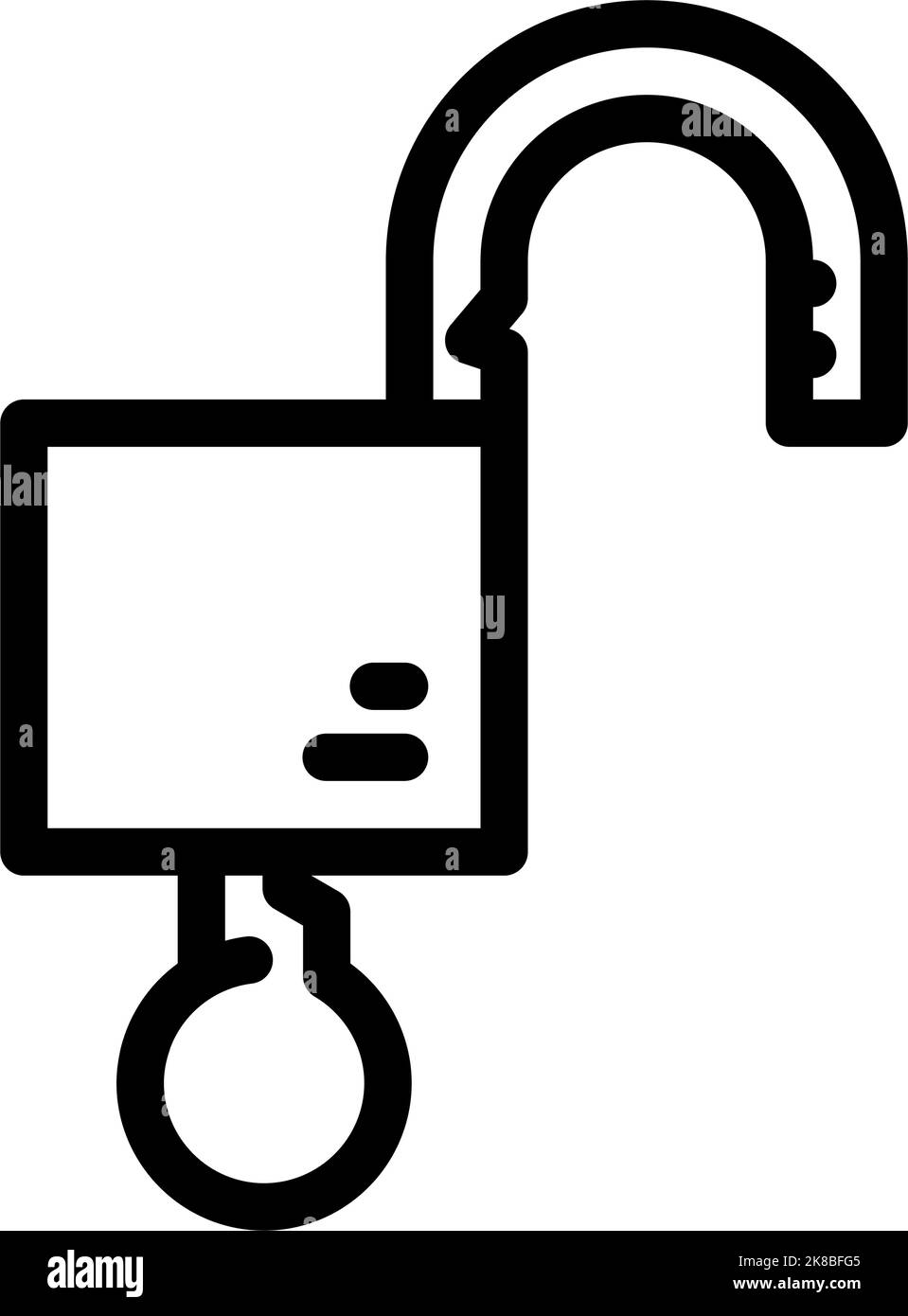 open padlock line icon vector illustration Stock Vector Image & Art - Alamy