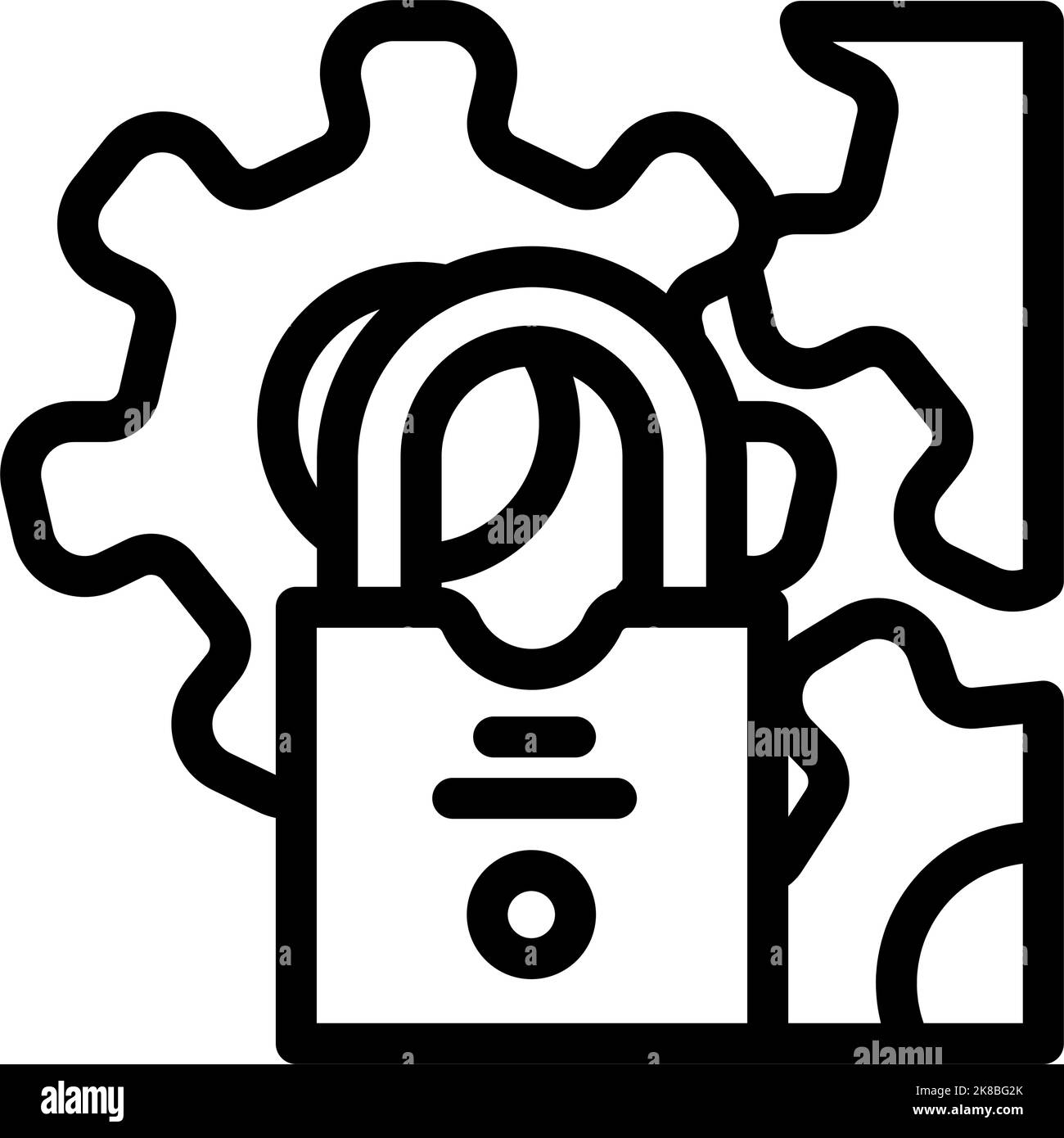 system padlock line icon vector illustration Stock Vector Image & Art ...