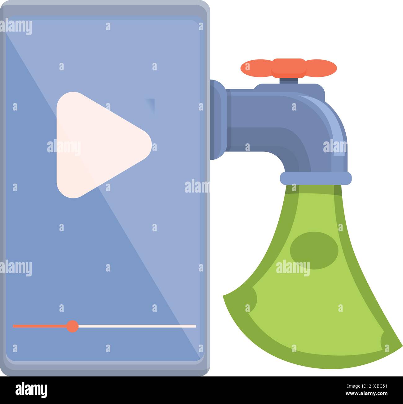 Online monetization icon cartoon vector. Money blog. Content report ...