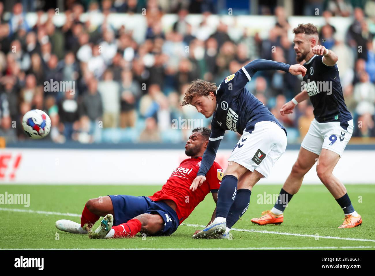 Millwall's Callum Styles scores their side's first goal of the game ...