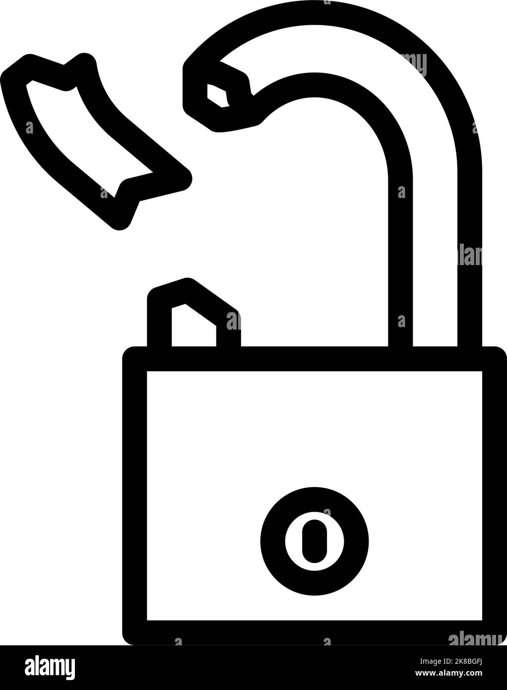 unlock padlock line icon vector illustration Stock Vector Image & Art ...