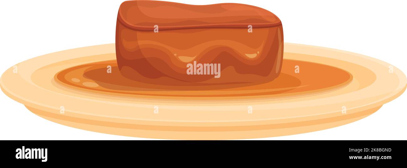 Dish foie gras icon cartoon vector. French food. Meat fat Stock Vector ...