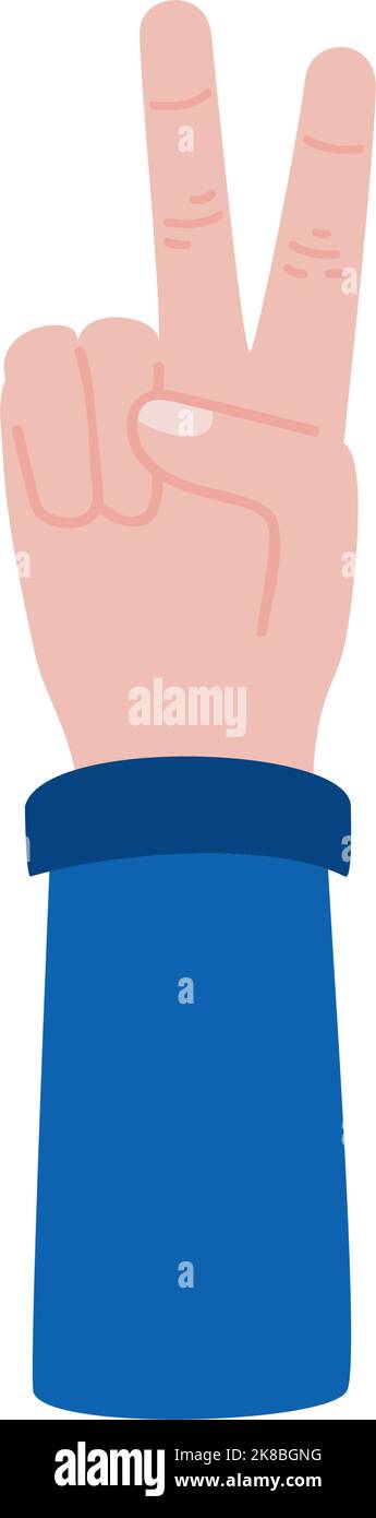 hand with victory signal icon Stock Vector Image & Art - Alamy