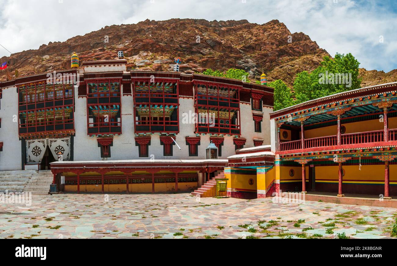 Interiors of Thikse Gompa or Thikse Monastery is the largest gompa in ...