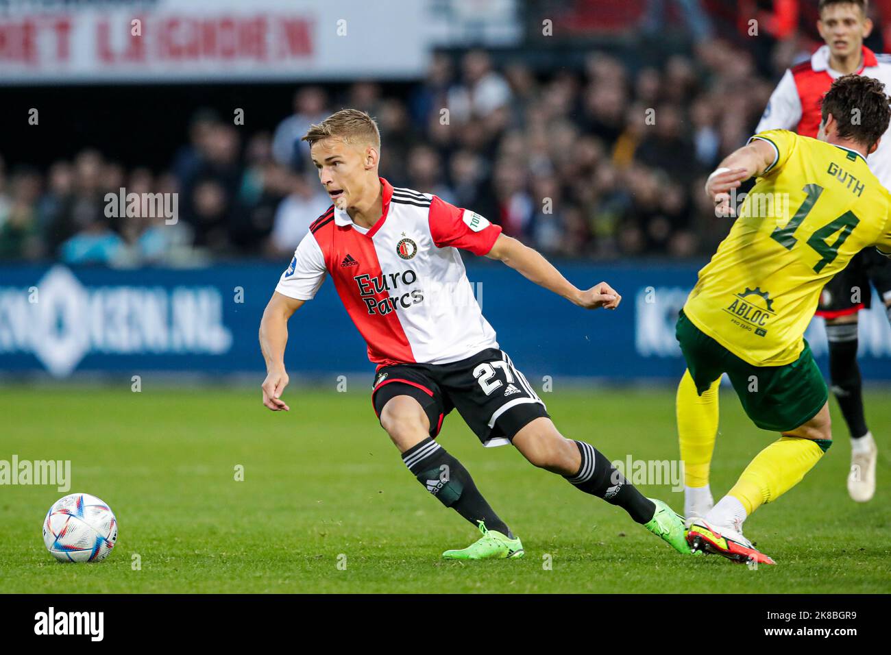 ROTTERDAM, NETHERLANDS - OCTOBER 22: Noah Naujoks of Feyenoord during ...