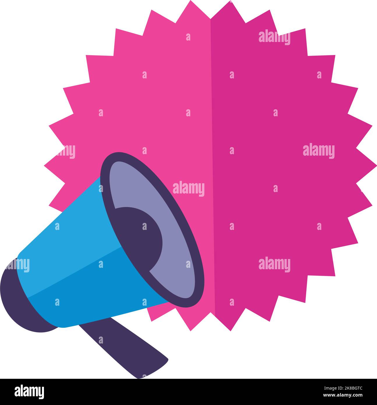 megaphone device with lace icon Stock Vector Image & Art - Alamy