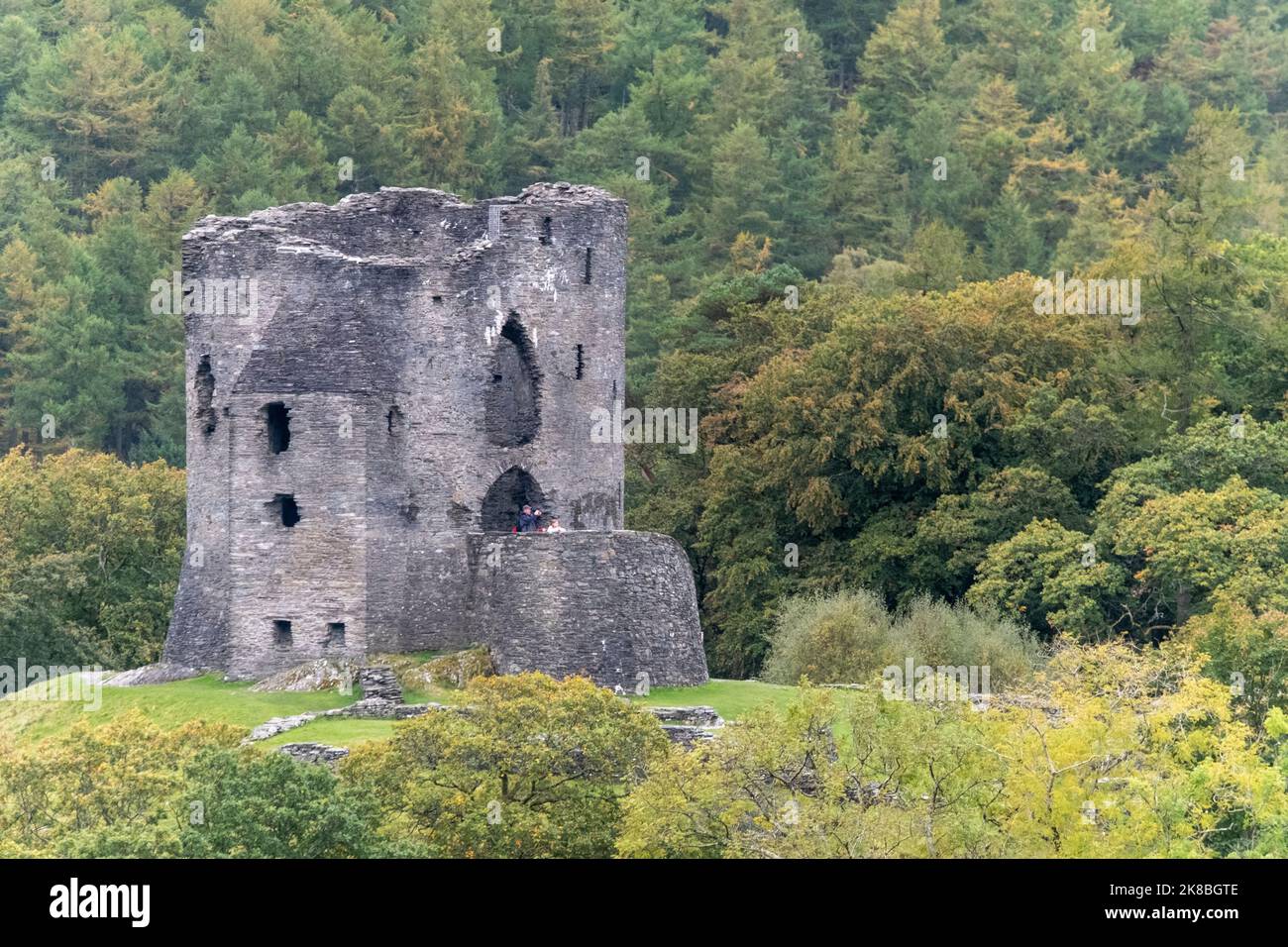 Dolbadarn Castle, sited at the base of Llanberis Pass, Gwynedd ...