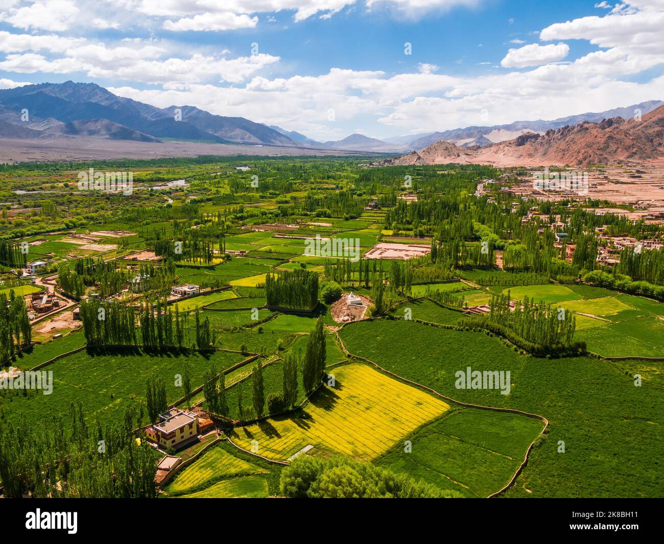 Beautiful landscape of Ladakh covering mountain range and sky, highest ...