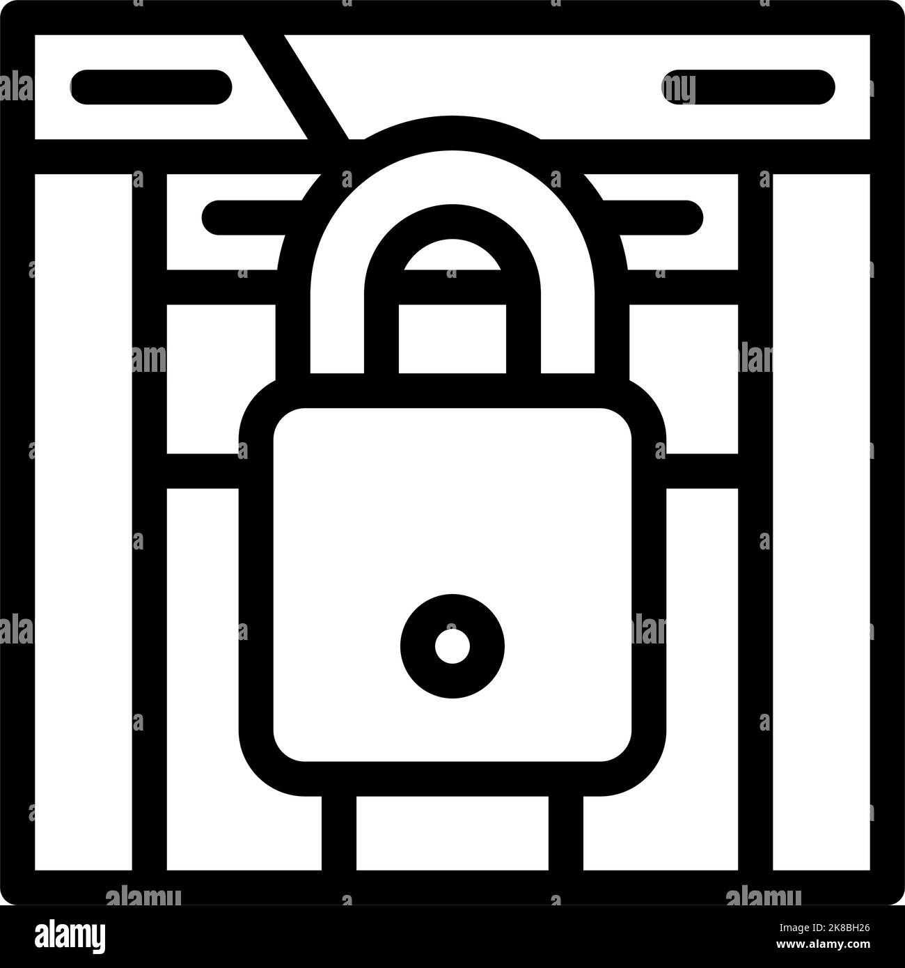 web padlock line icon vector illustration Stock Vector Image & Art - Alamy