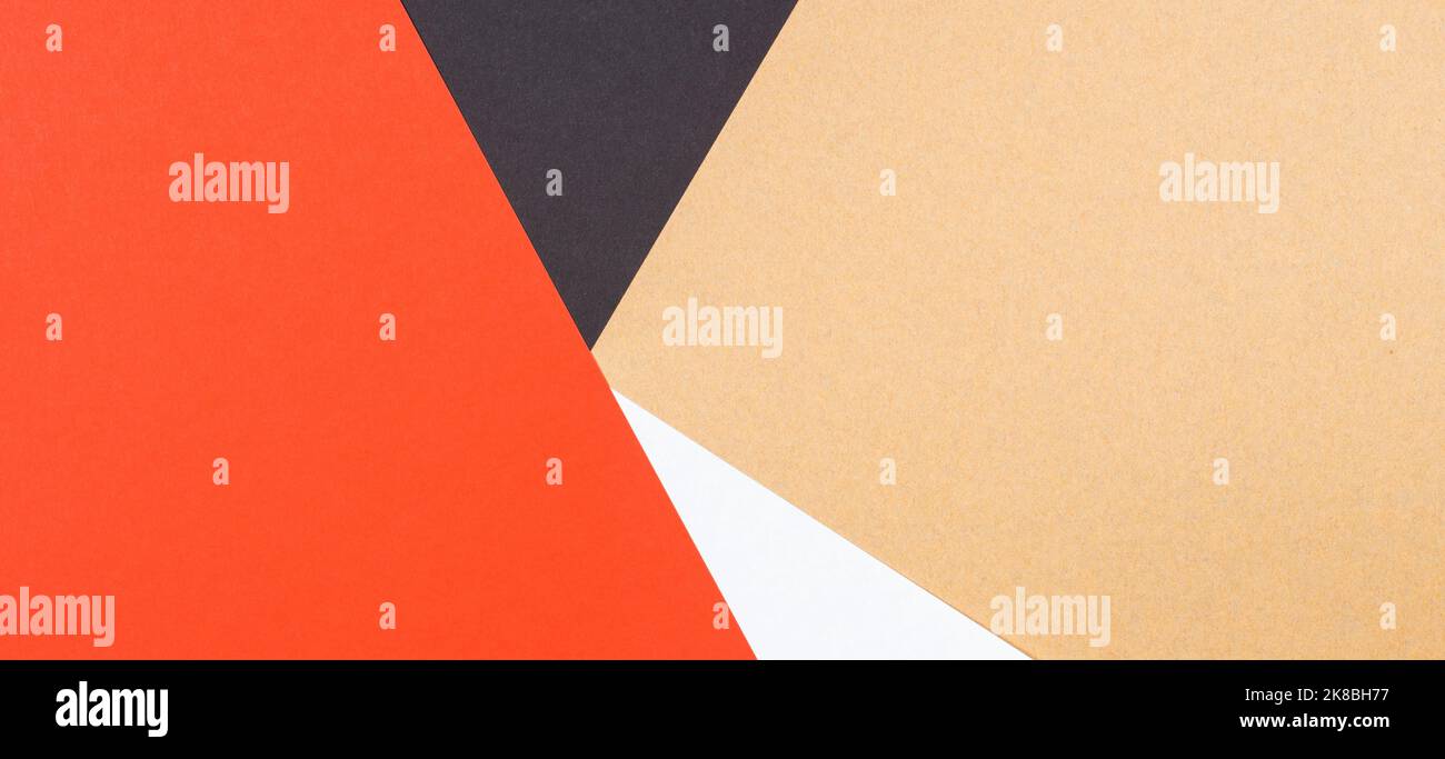 Creative abstract paper background orange, white, brown, black colors ...