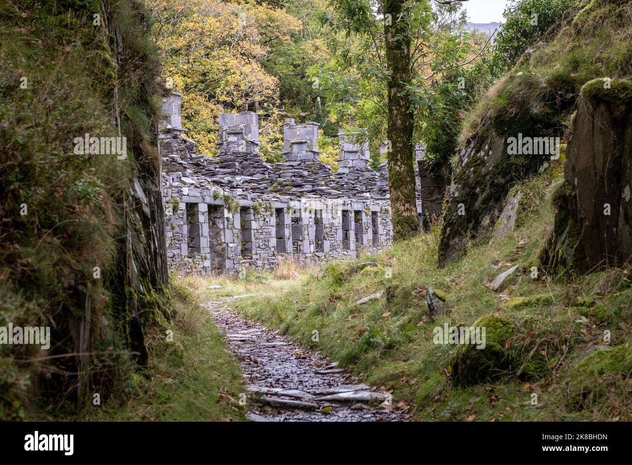 Anglesey Barracks at Dinorwic Slate Quarry, situated between the ...