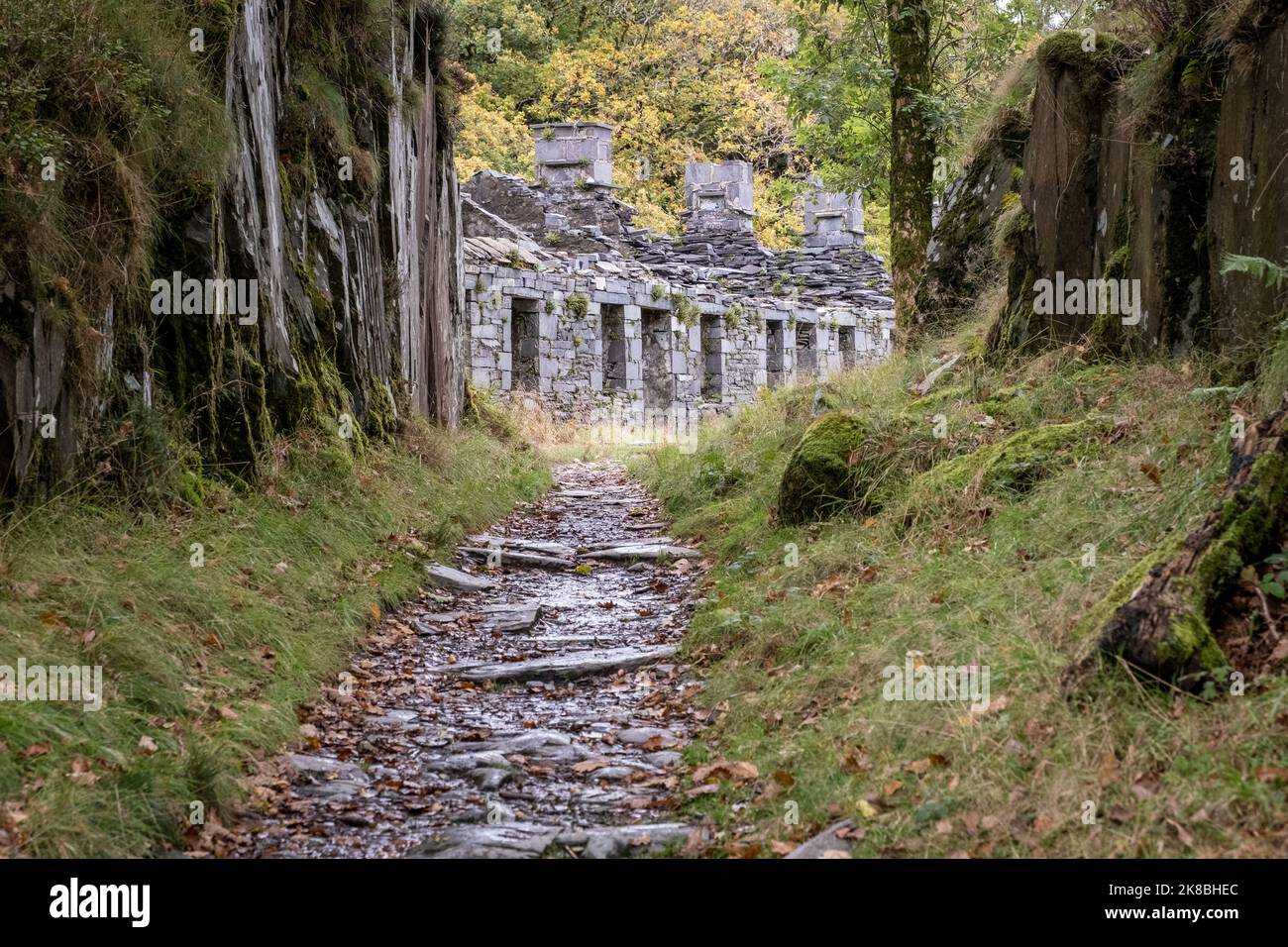 Anglesey Barracks at Dinorwic Slate Quarry, situated between the ...