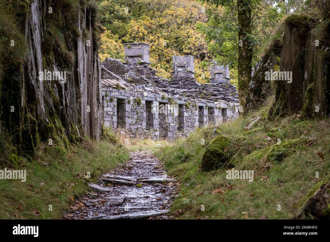 Anglesey Barracks at Dinorwic Slate Quarry, situated between the ...