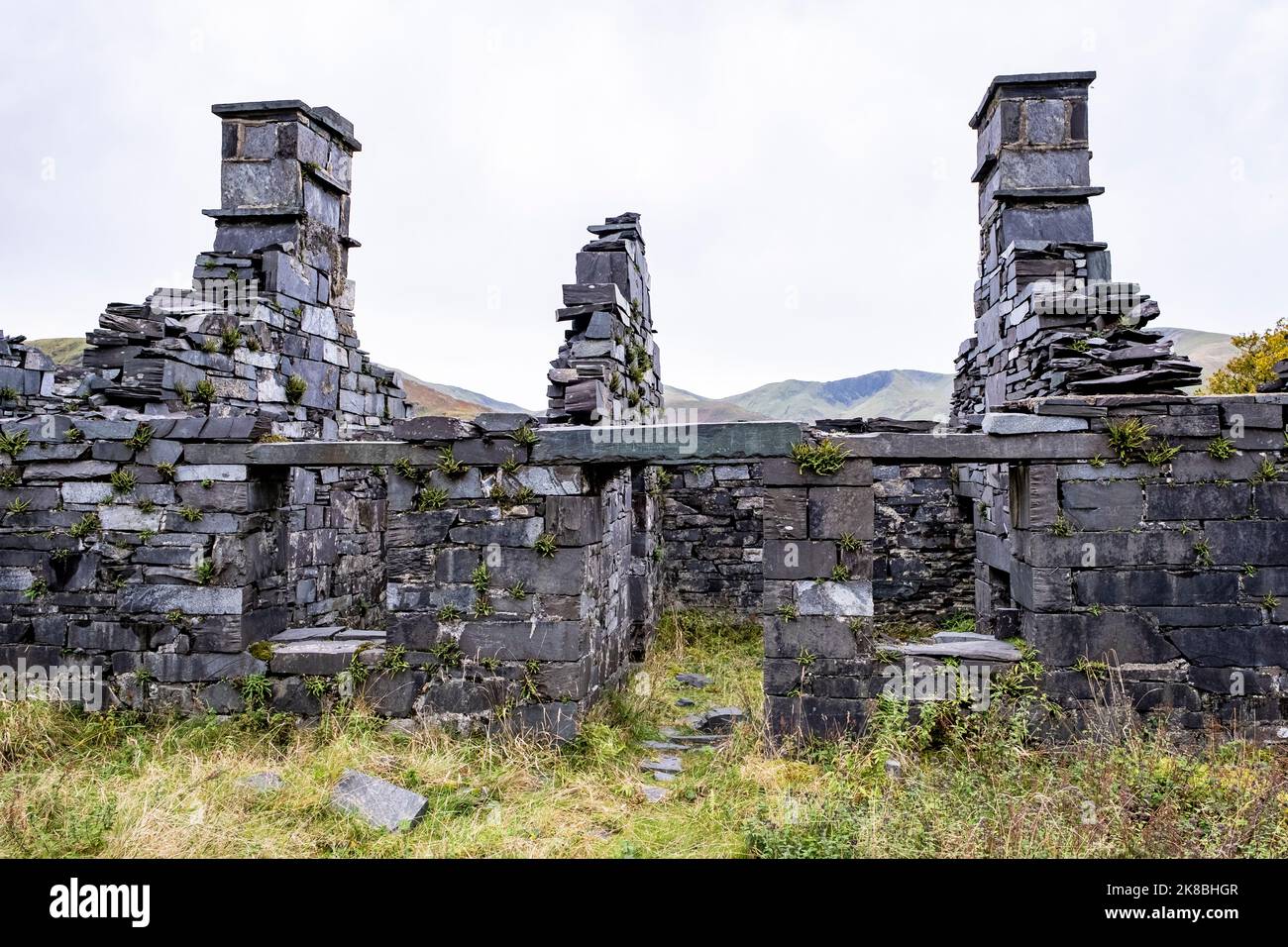 Anglesey Barracks at Dinorwic Slate Quarry, situated between the ...