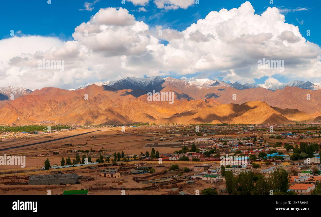 Beautiful landscape of Ladakh covering mountain range and sky, highest ...