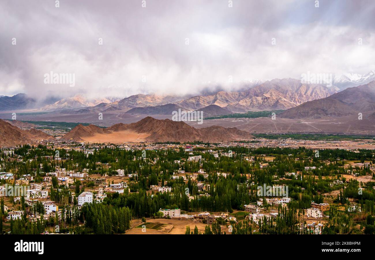 Beautiful landscape of Ladakh covering mountain range and sky, highest ...