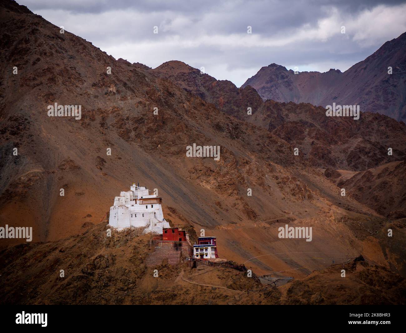 Namgyal Tsemo Monastery in Leh, Ladakh region.Panoramic view of ...