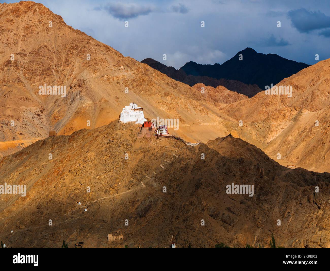 Namgyal Tsemo Monastery in Leh, Ladakh region.Panoramic view of ...