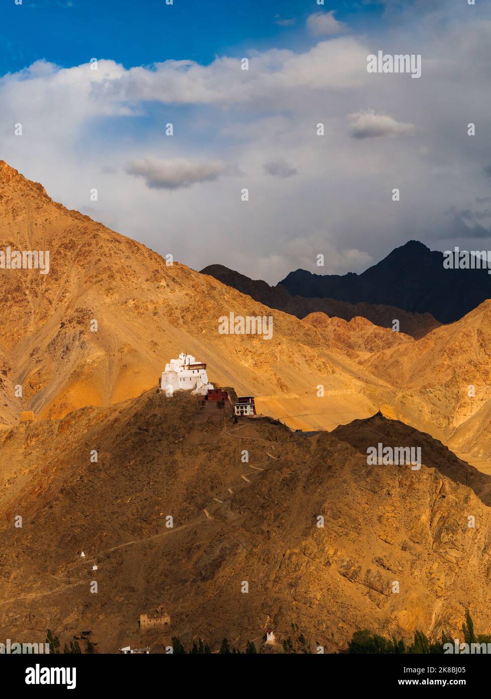 Namgyal Tsemo Monastery in Leh, Ladakh region.Panoramic view of ...