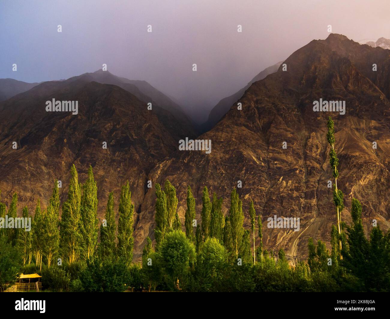 Beautiful landscape of Ladakh covering mountain range and sky, highest ...