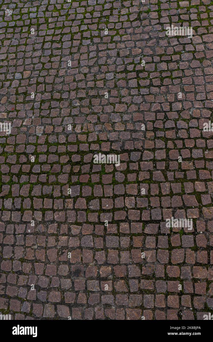 Block stone floor texture background Stone block road pavement. detail ...