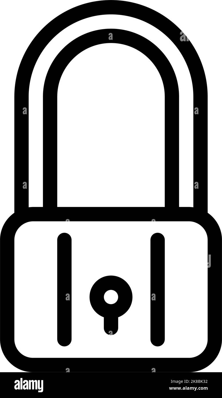 padlock safe line icon vector illustration Stock Vector Image & Art - Alamy
