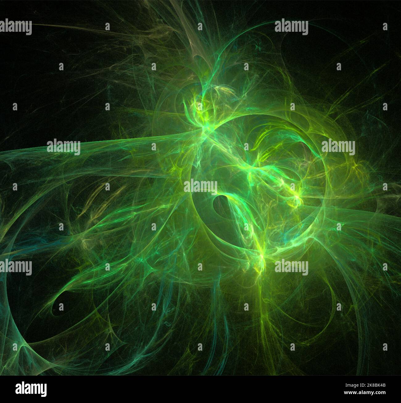 illustration of a green space planet star system, color graphics ...