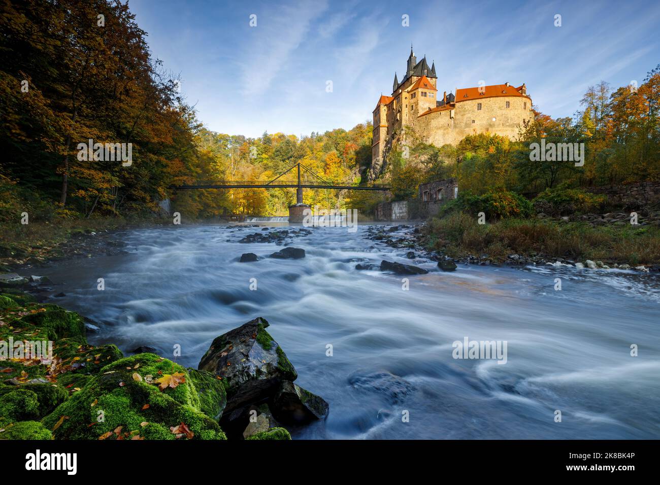 The medieval castle Kriebstein in Saxony Stock Photo - Alamy