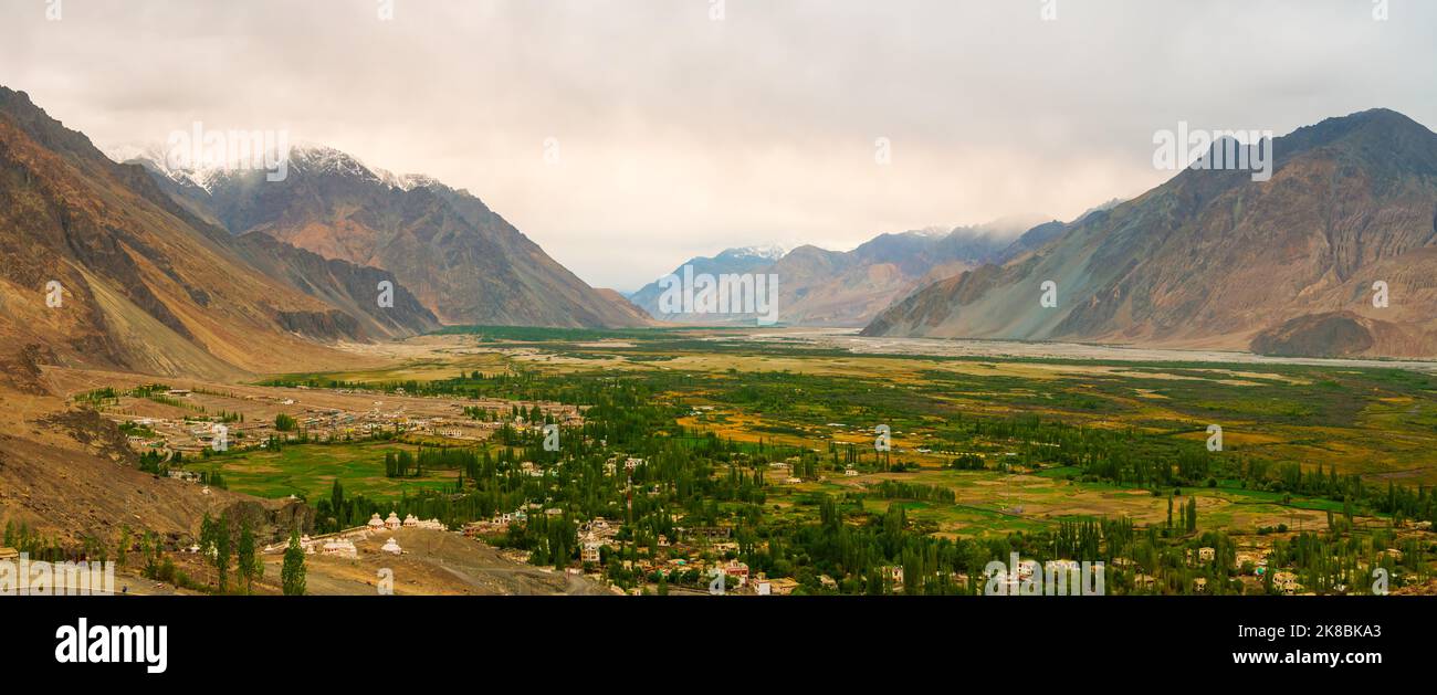 Beautiful landscape of Ladakh covering mountain range and sky, highest ...