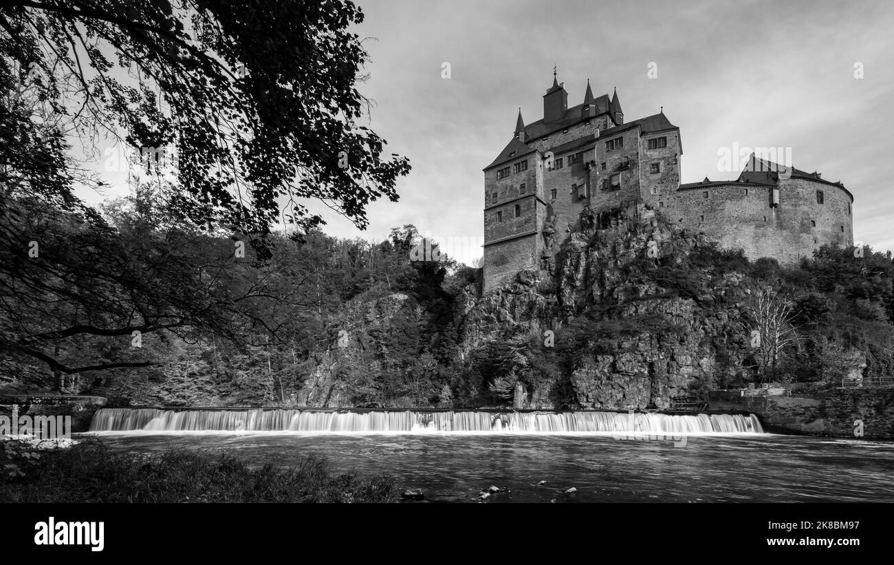 The medieval castle Kriebstein in Saxony Stock Photo - Alamy