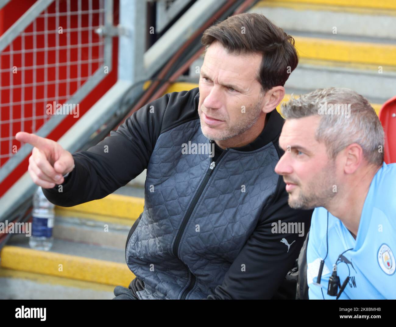 London, UK. 22nd Oct, 2022. Gareth Taylor manager of Manchester City ...