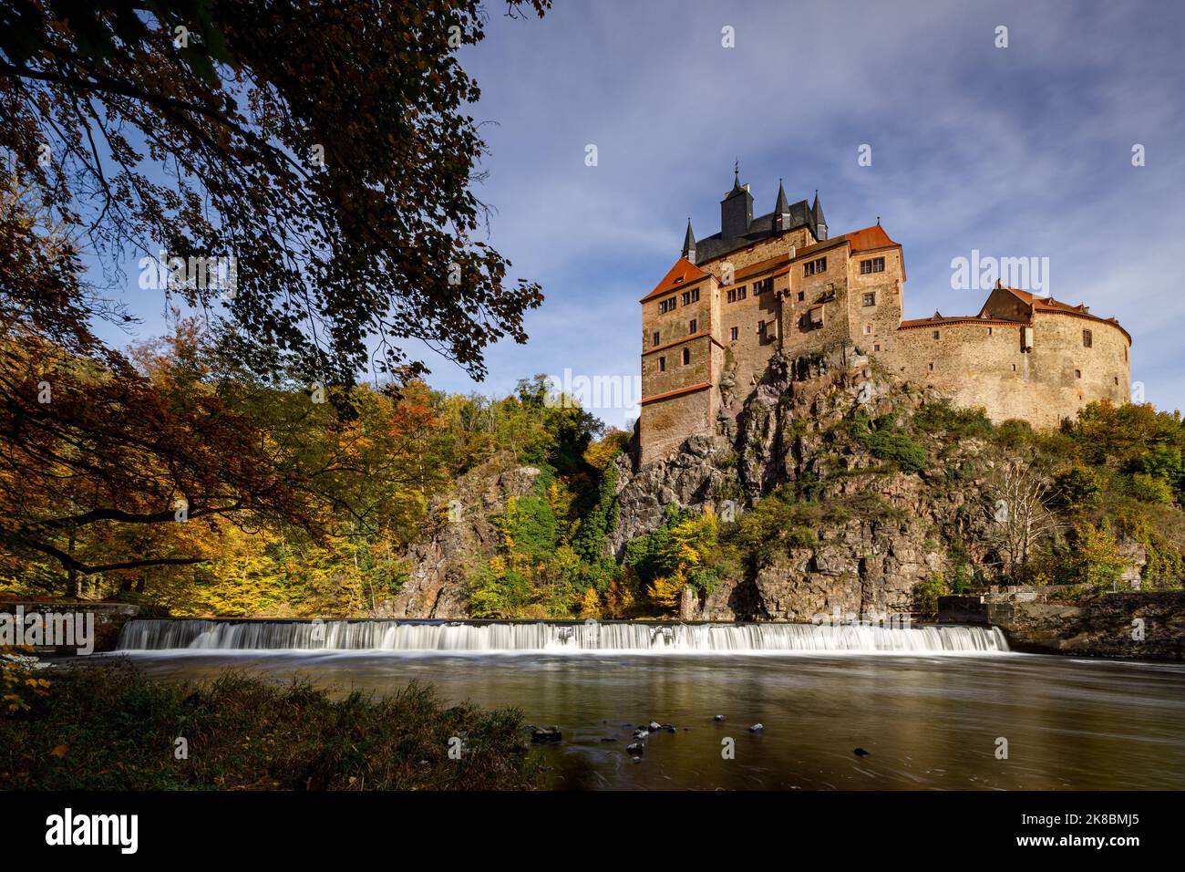 The medieval castle Kriebstein in Saxony Stock Photo - Alamy