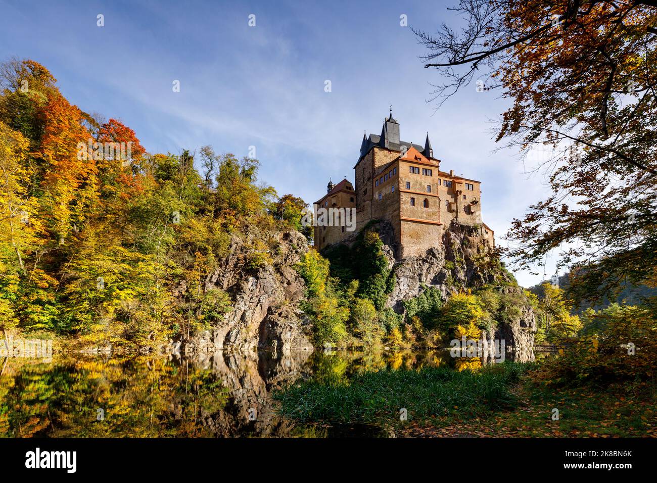 The medieval castle Kriebstein in Saxony Stock Photo - Alamy