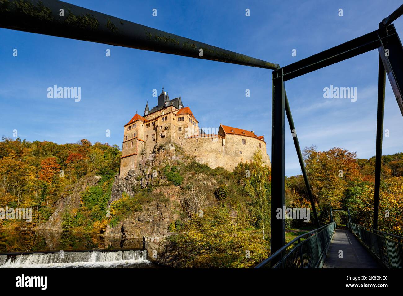 The medieval castle Kriebstein in Saxony Stock Photo - Alamy