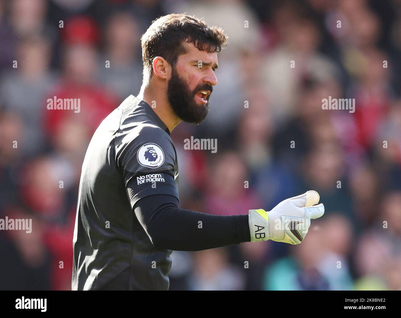 Nottingham, UK. 22nd Oct, 2022. Alisson Becker of Liverpool during the ...