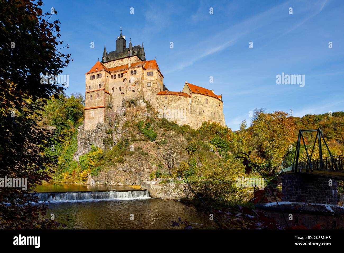 The medieval castle Kriebstein in Saxony Stock Photo - Alamy